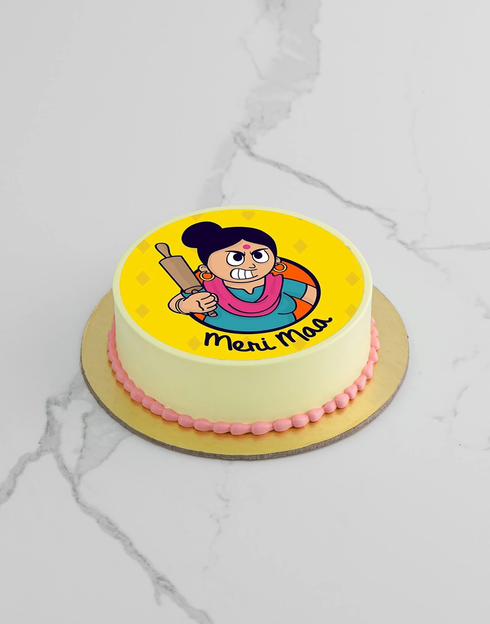 Meri Maa Photo Cake. Cakes For Mother. Noida & Gurgaon – Creme Castle