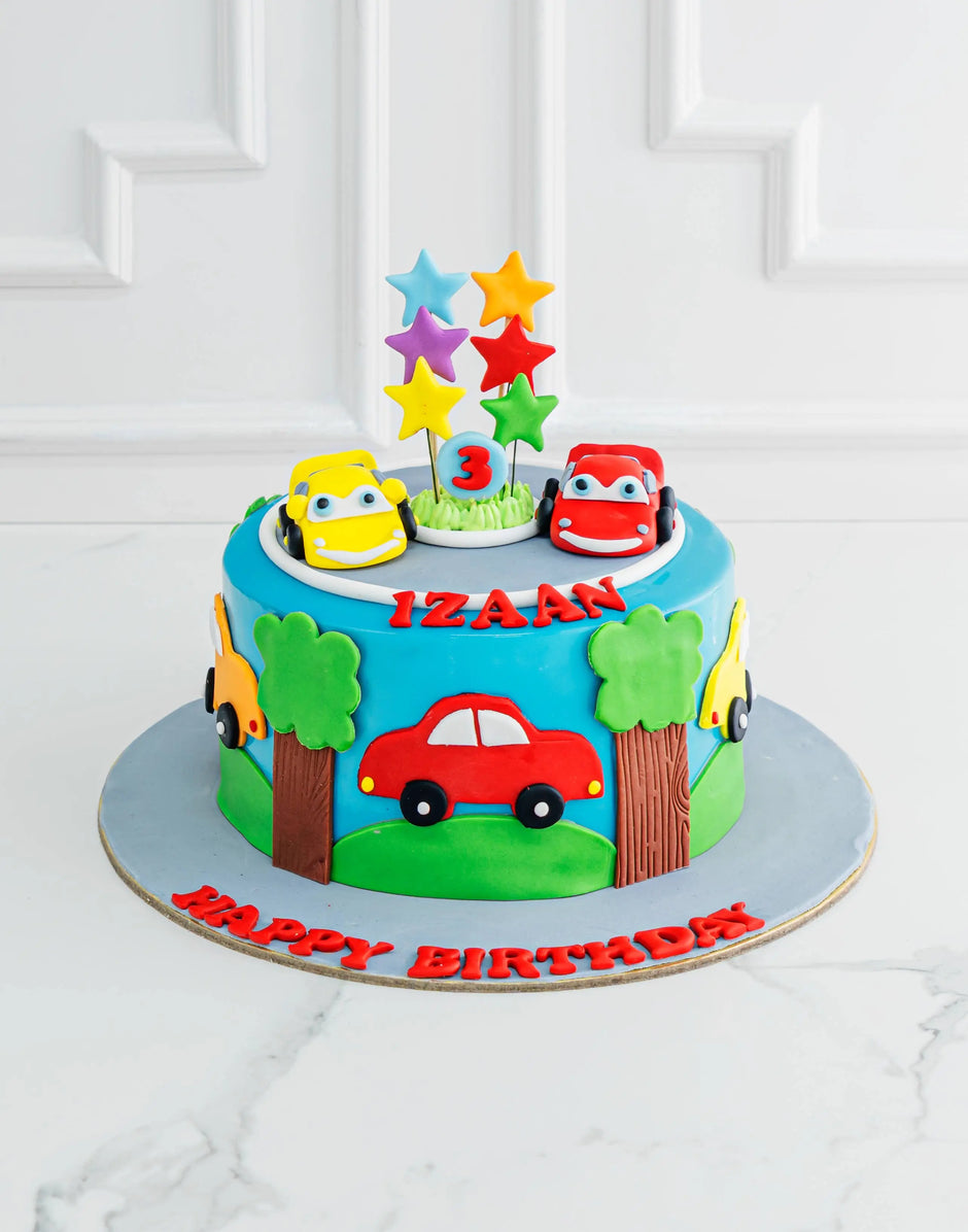 Car Design Cake | Car Theme Cake | Creme Castle