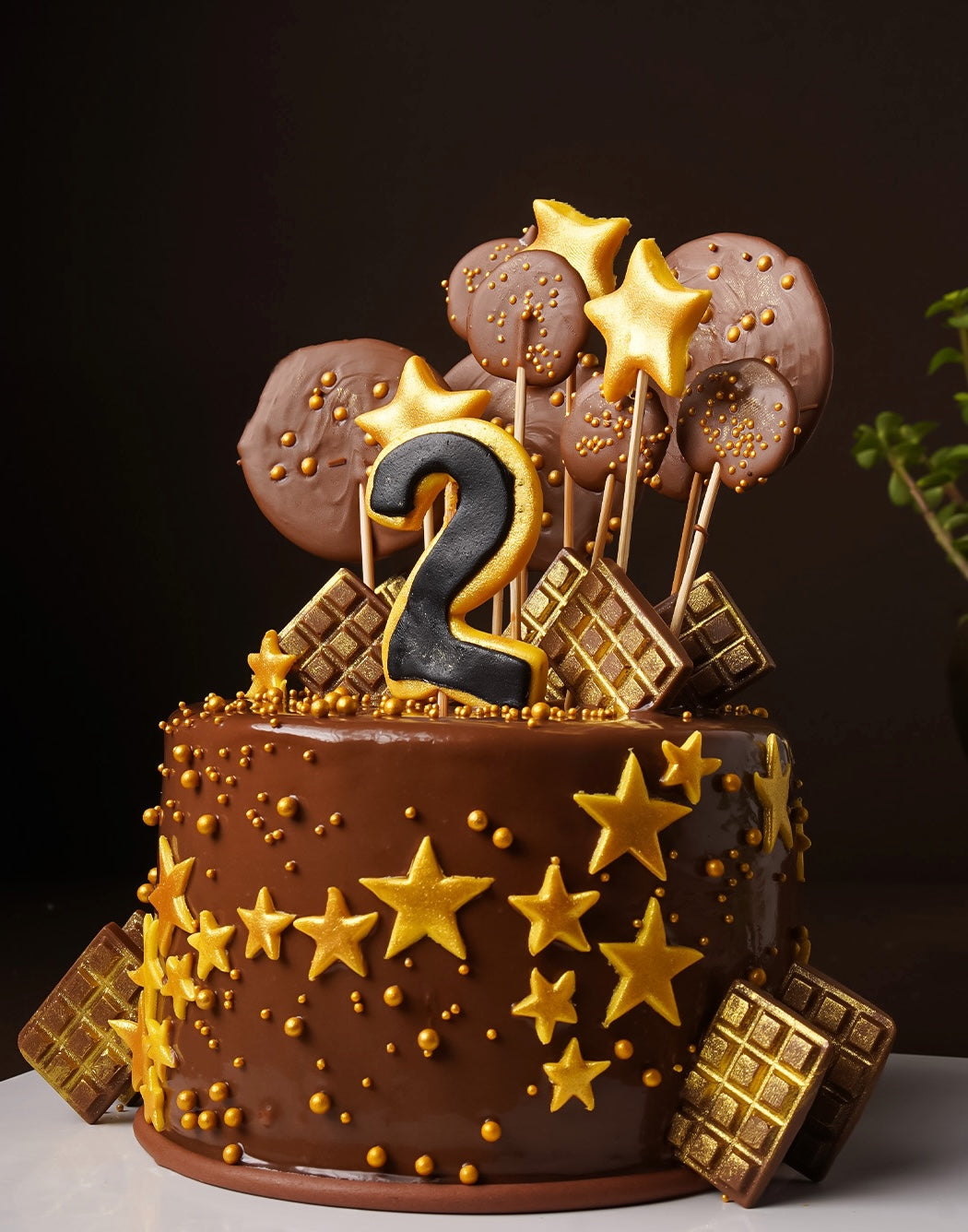 Gold Chocolate Sin Cake - Creme Castle