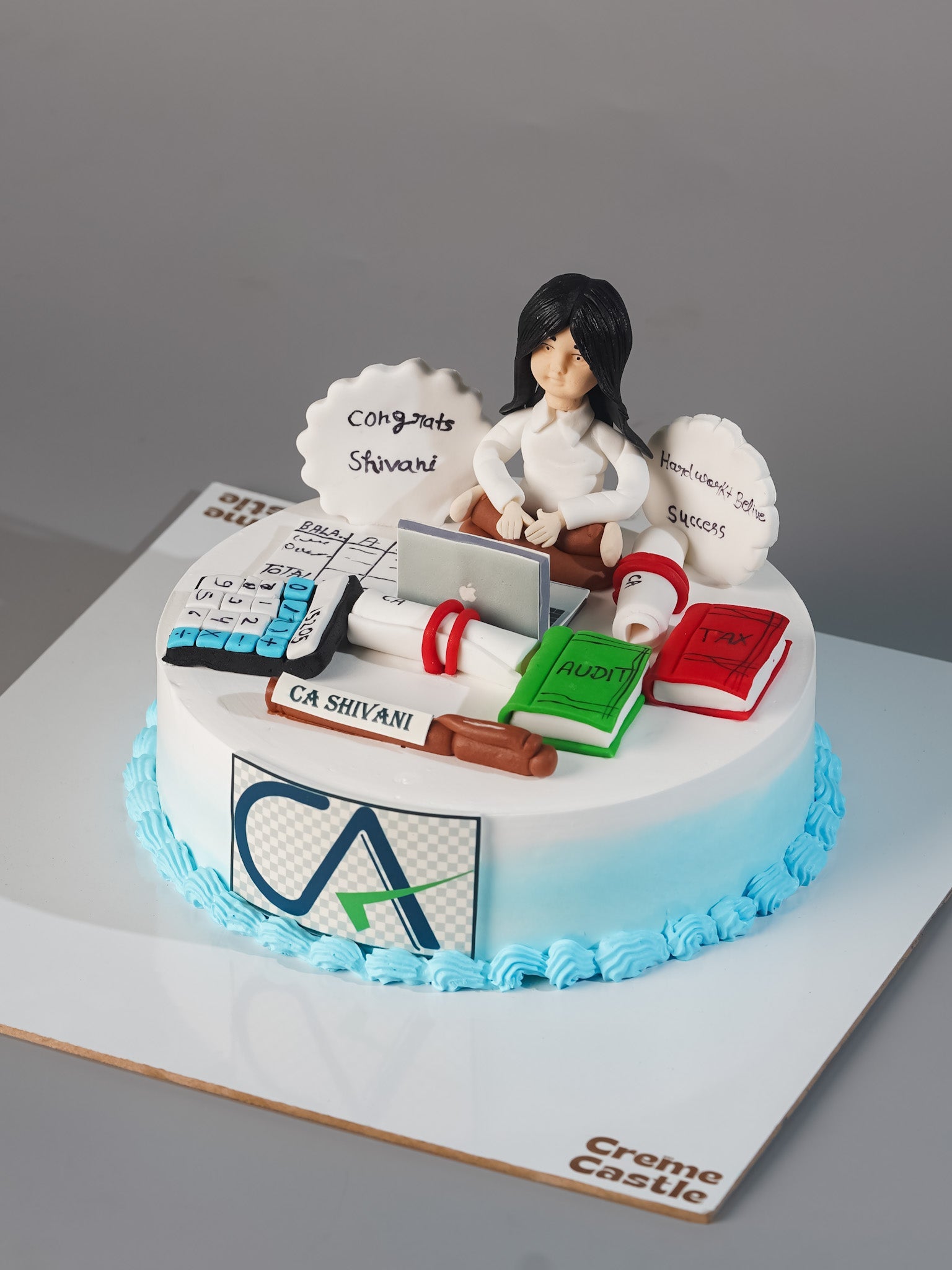 Chartered Accountant Theme Celebration Cake – Creme Castle