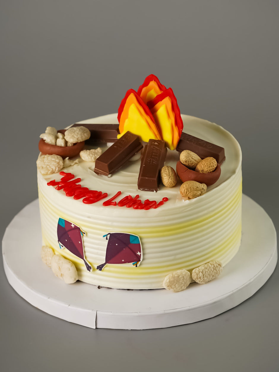 Order Lohri Theme Cakes Online| Custom Designs – Creme Castle