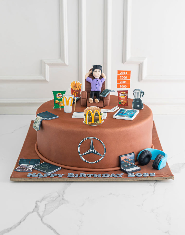 Boss Theme Cakes | Delivery in Gurgaon & Noida - Creme Castle
