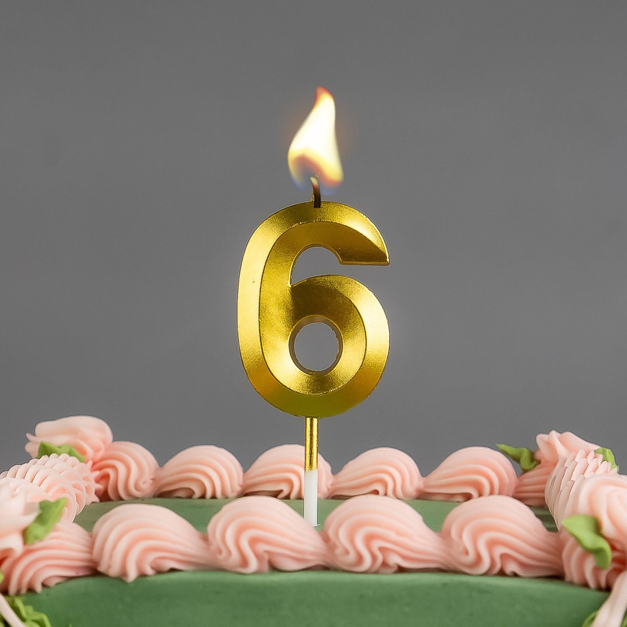 6 Number Candle – Creme Castle