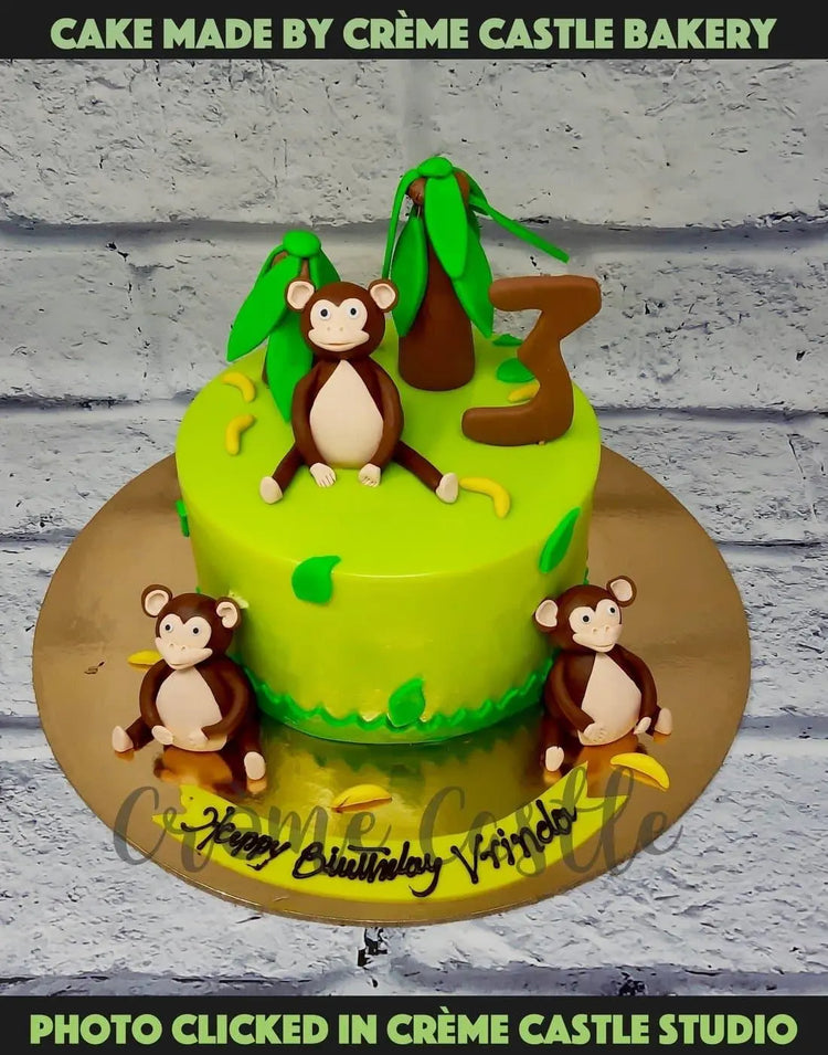 Monkey Theme Cake – Creme Castle