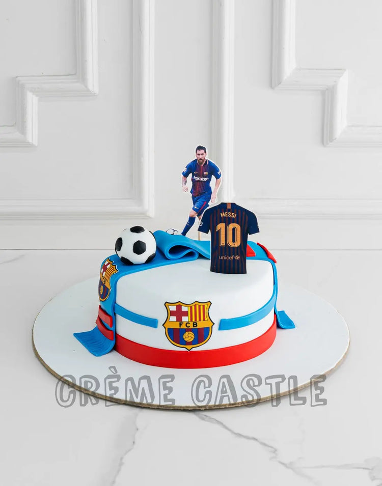 Barcelona Messi Cake – Creme Castle