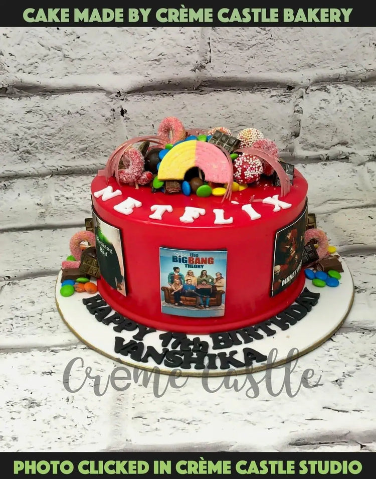 Netflix Favourites Design Cake – Creme Castle
