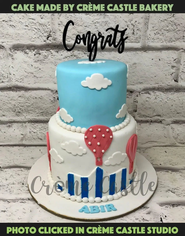 Sky and Clouds Design Cake – Creme Castle