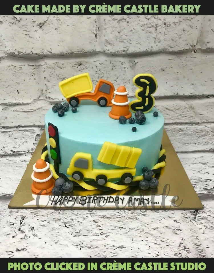 Crane Construction Design Cake – Creme Castle