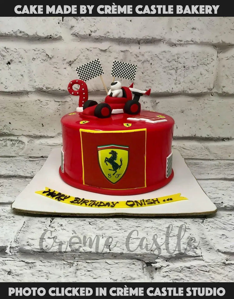 Red Ferrari Cake – Creme Castle