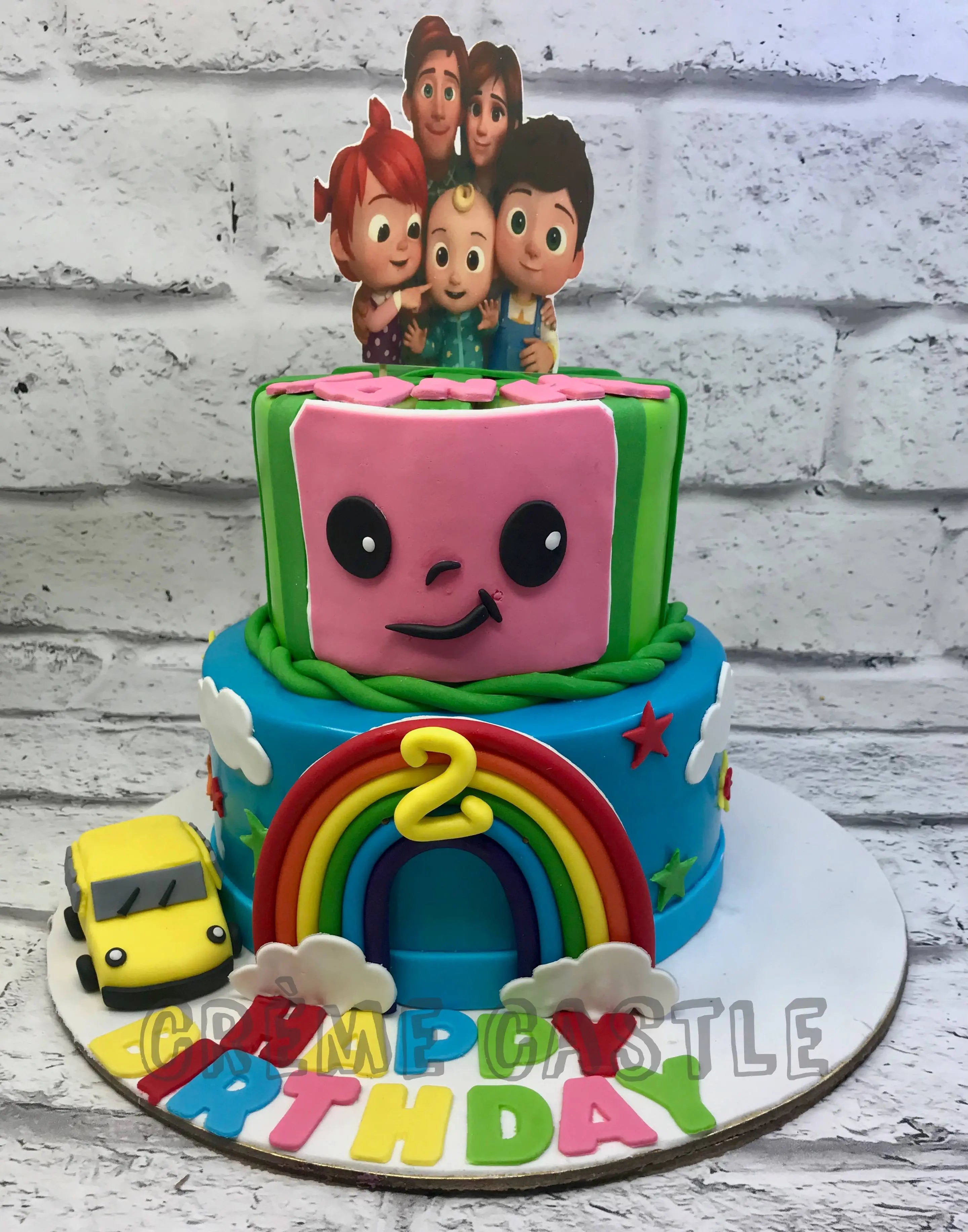 Cocomelon Car Cake – Creme Castle