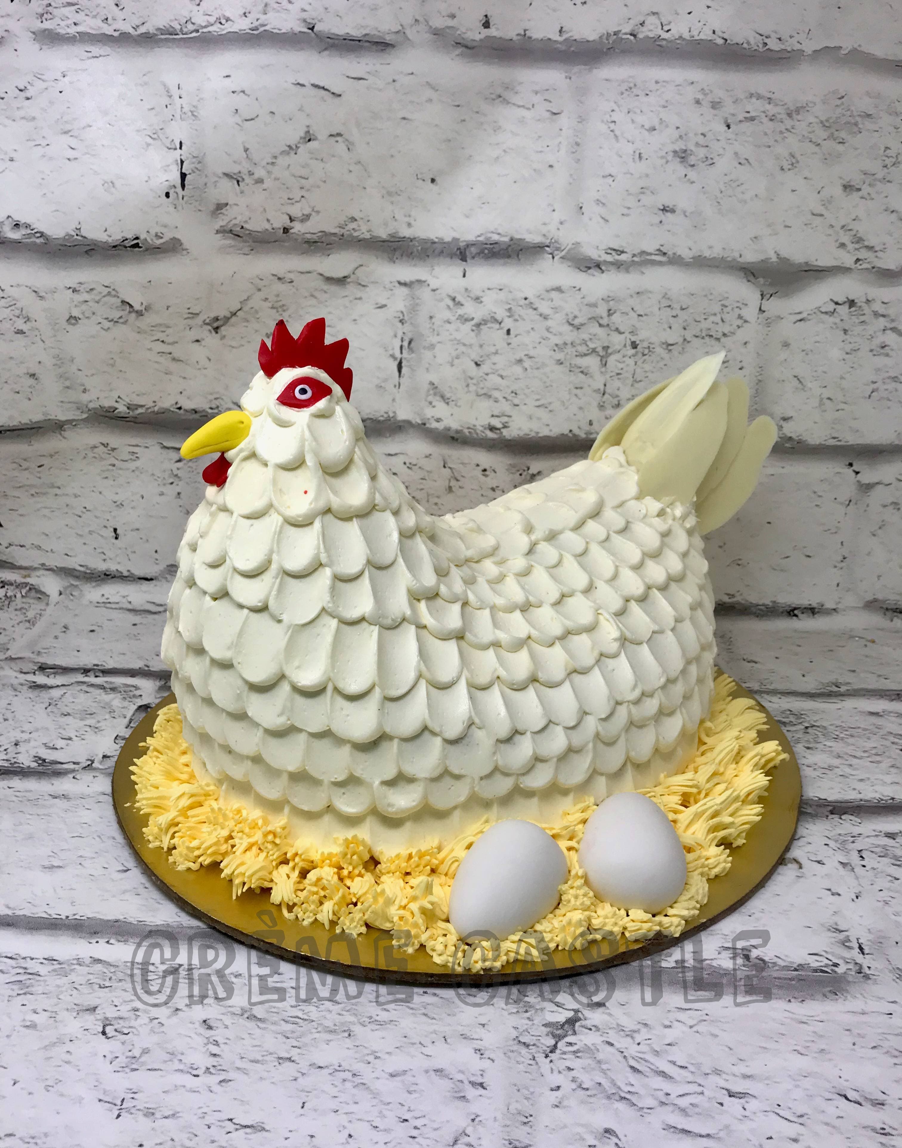 Chicken Hen Cake – Creme Castle