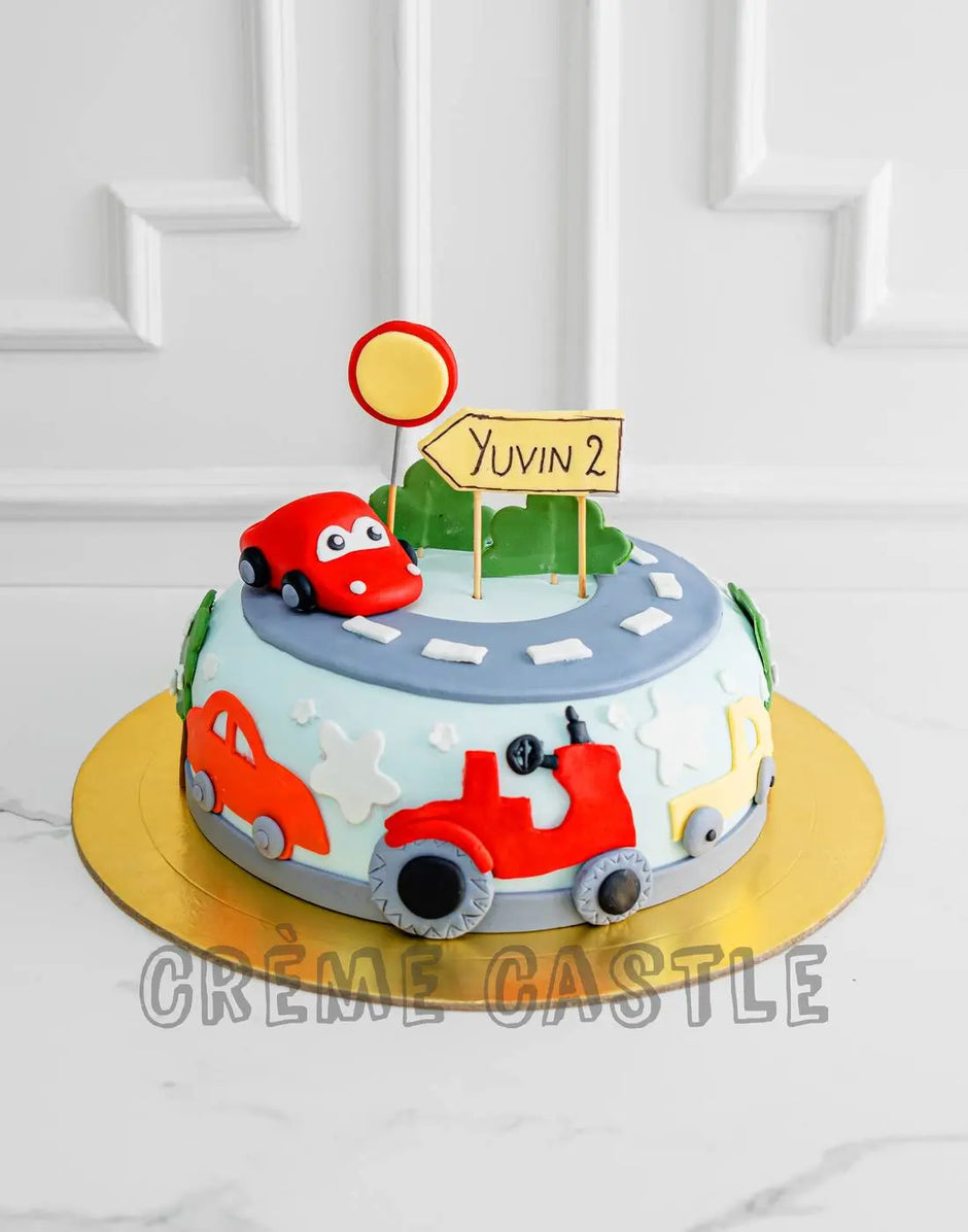 Car Cake Design for Boys | Car Theme Cake | Creme Castle