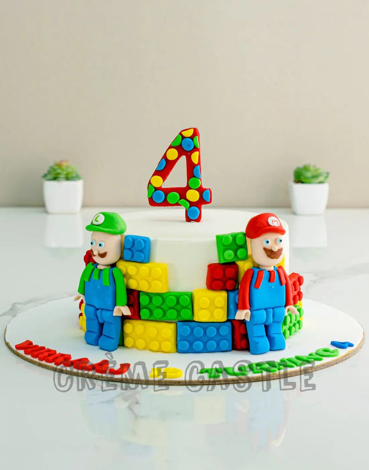 Mario Lego Cake – Creme Castle