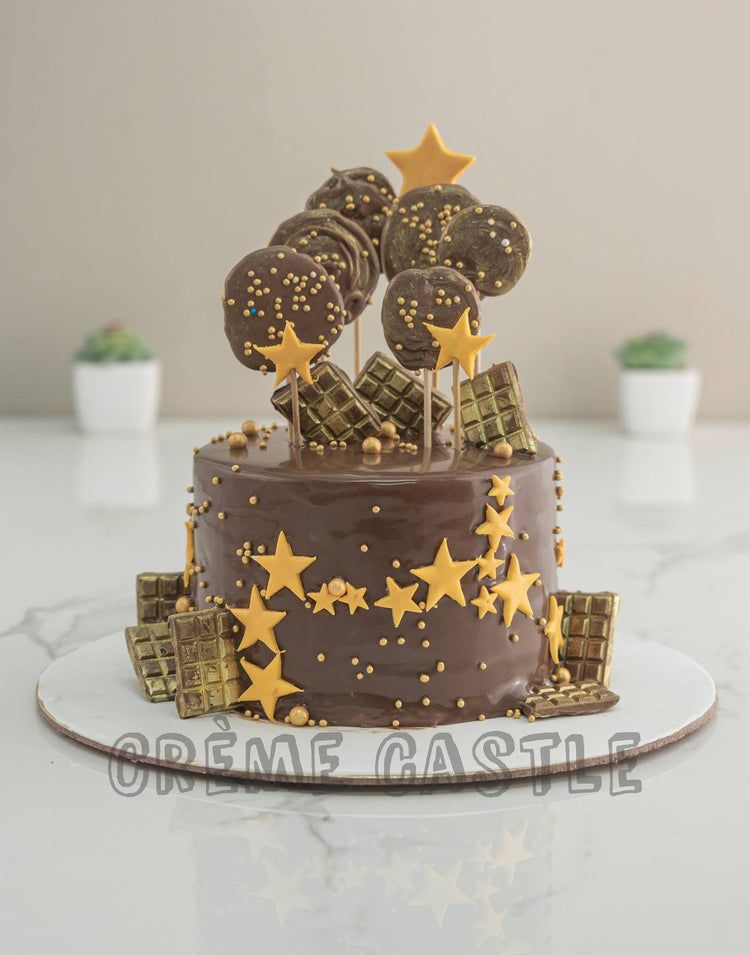 Gold Chocolate Sin Cake – Creme Castle