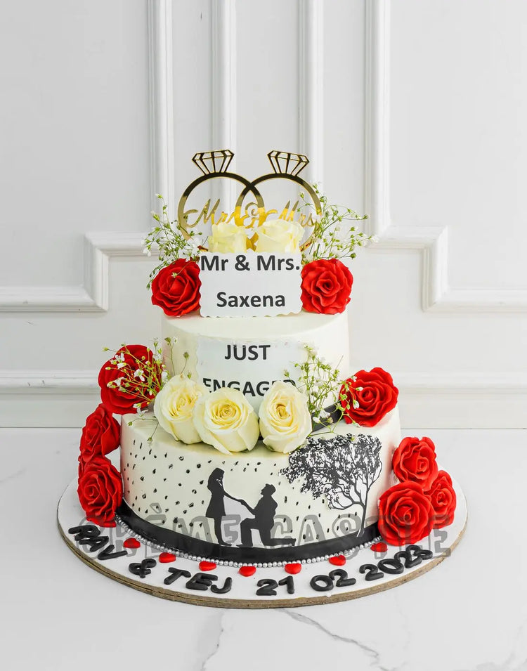 Proposal Wedding Cake – Creme Castle