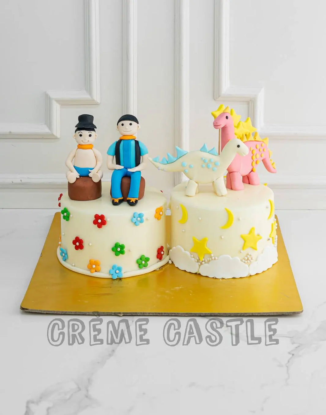 Birthday Cake for Twins| Custom Designs | Creme Castle