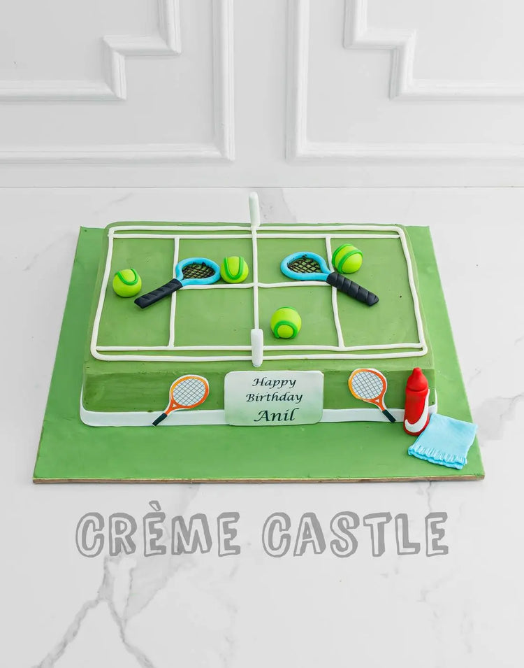 Tennis Court Theme Cake – Creme Castle