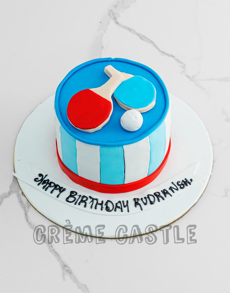 Table Tennis Cake – Creme Castle