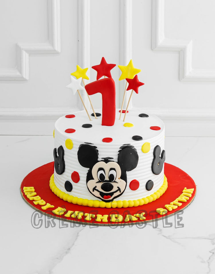Mickey Mouse 1st Cake – Creme Castle