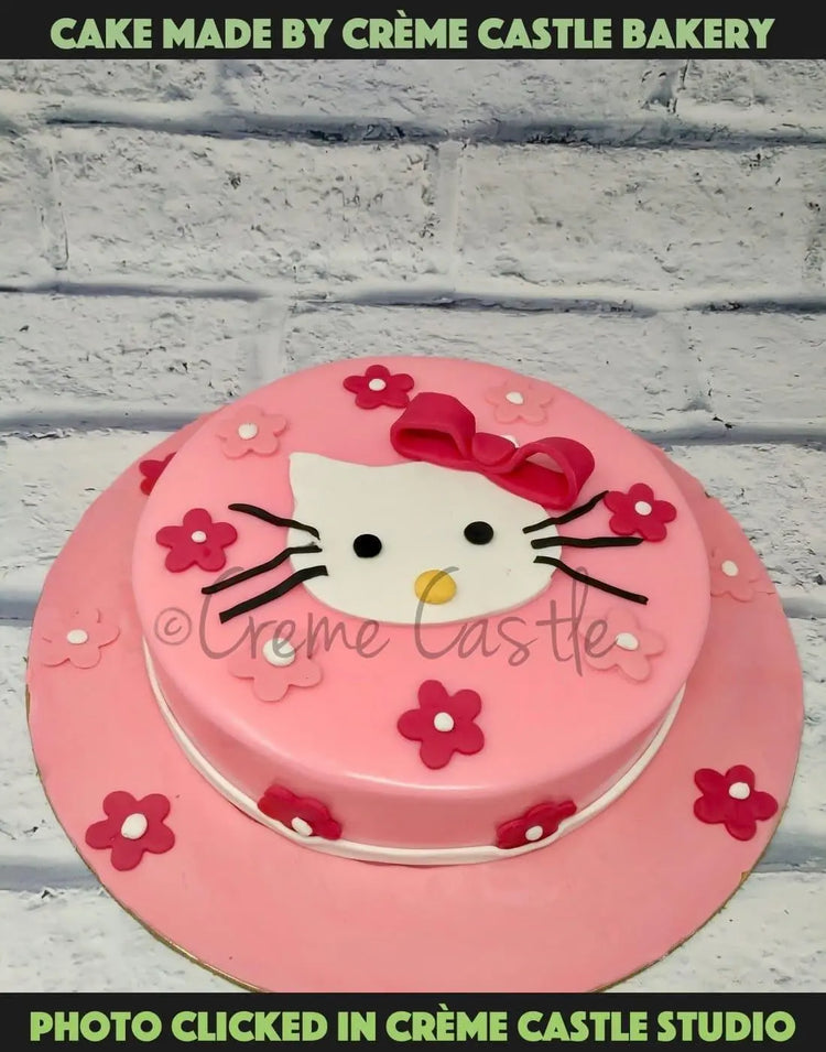 Hello Kitty Face Cake. Cake Designs of Girls. Noida & Gurgaon – Creme ...